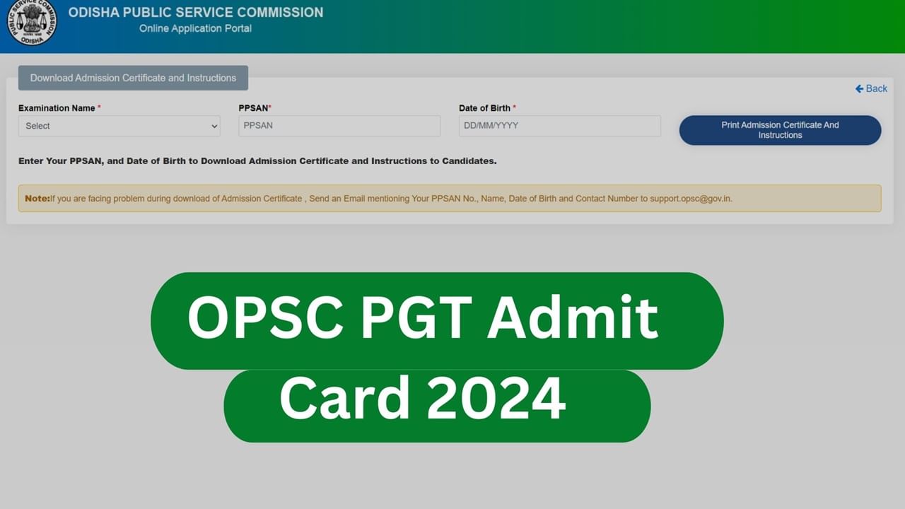 OPSC PGT Admit Card 2024 Released, Here's Direct link to Download