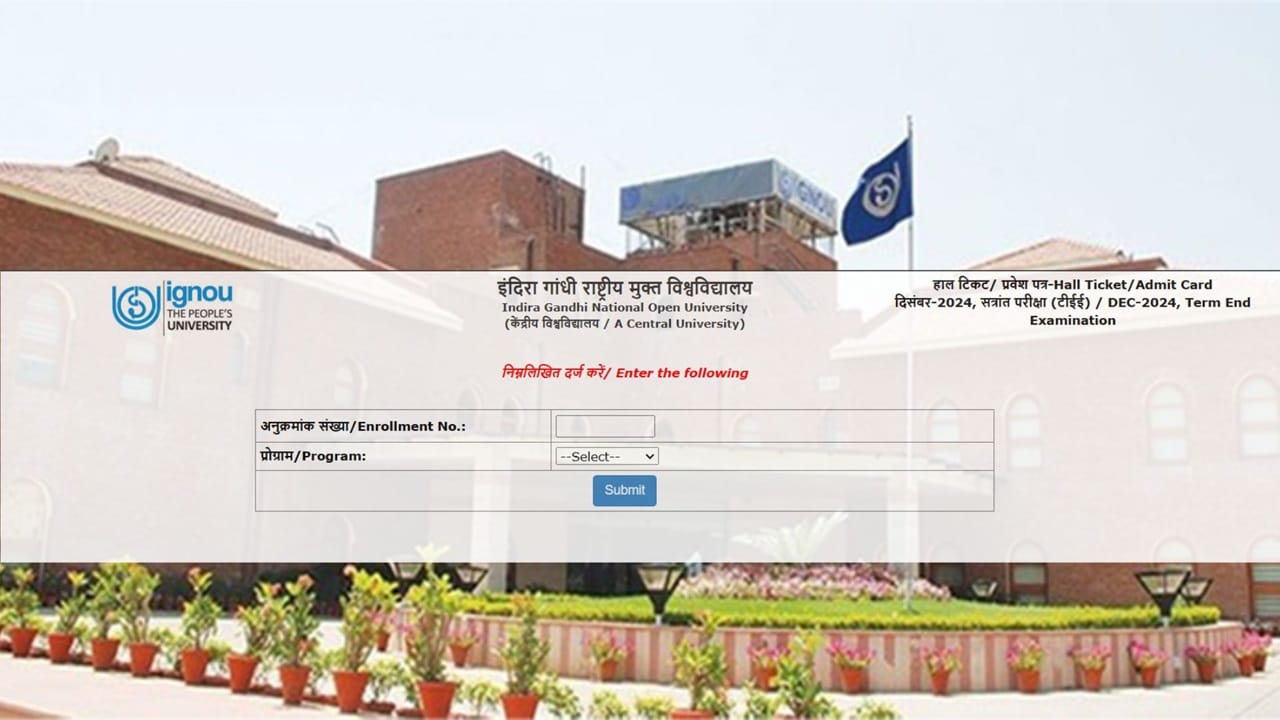 IGNOU Releases December 2024 TEE Admit Cards; Check Details & Direct ...