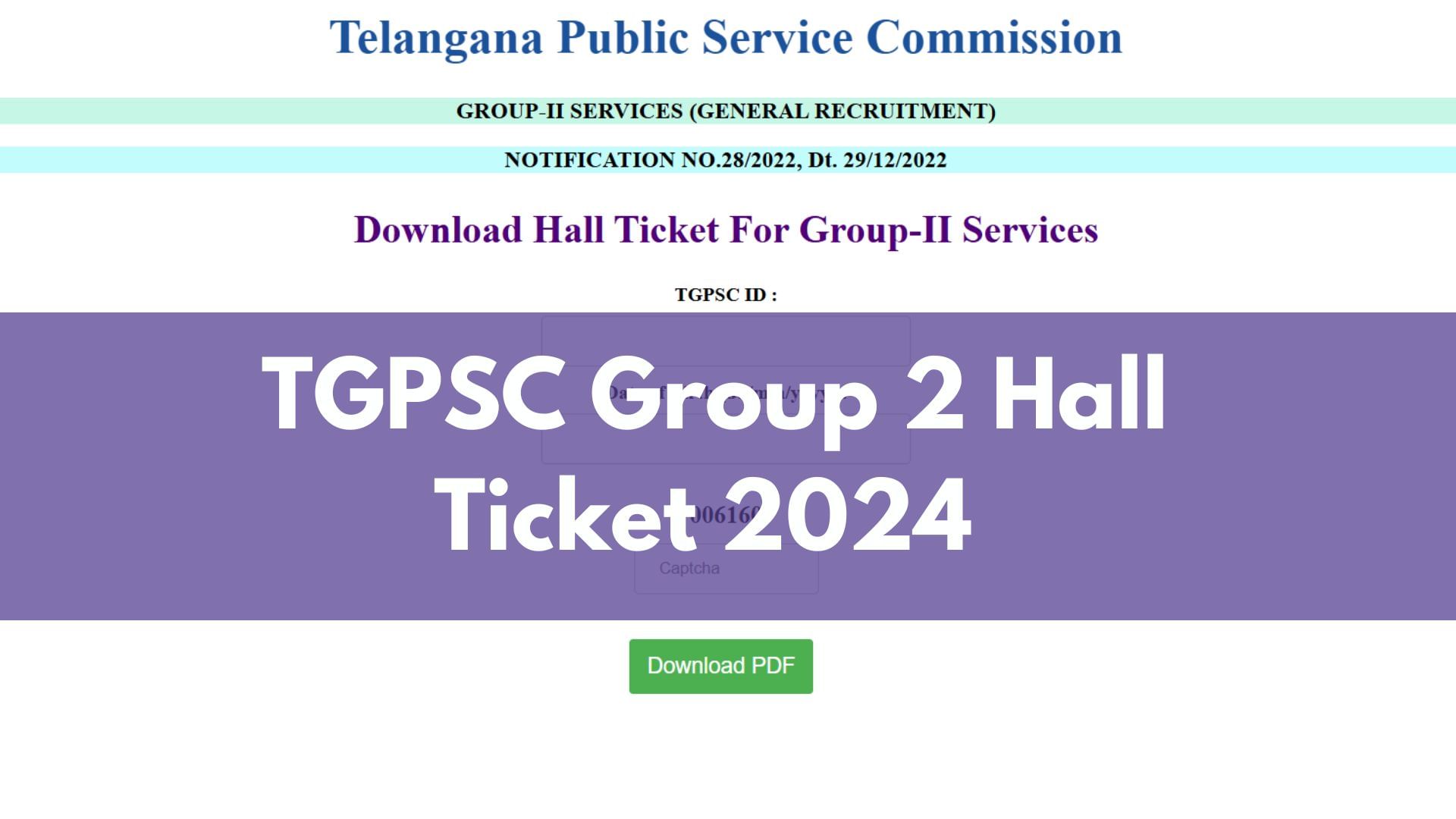 TSPSC Group 2 Hall Ticket 2024 Released at tspsc.gov.in; Here's the Direct Link to Download