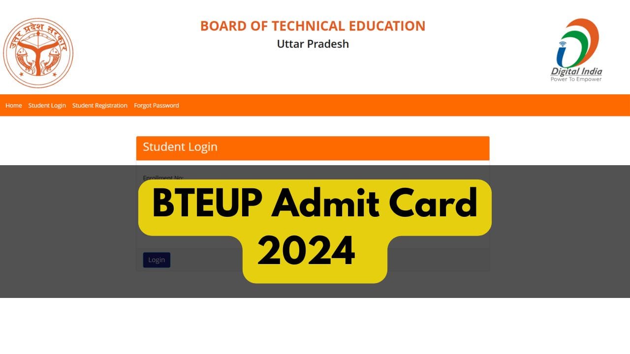 BTEUP Releases 2024 Admit Card for Odd Semester at bteup.ac.in; Direct ...
