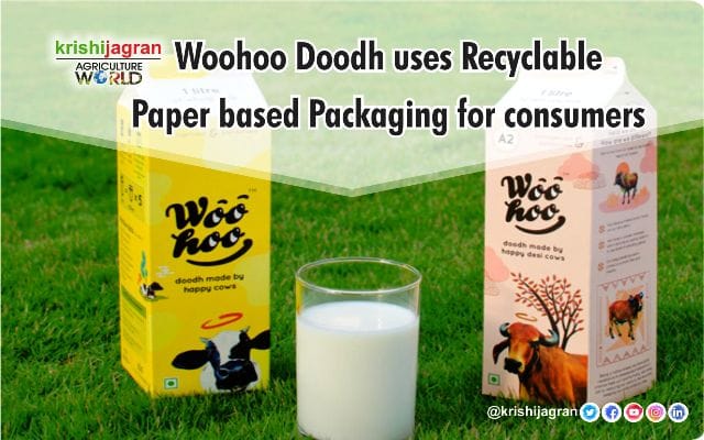 Woohoo Doodh uses Recyclable Paper based Packaging for consumers