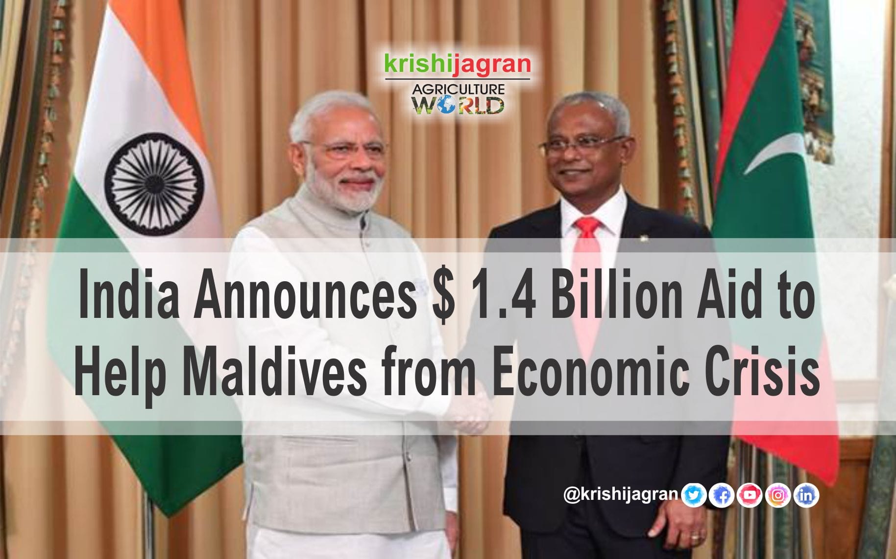 India Announces $ 1.4 Billion Aid to Help Maldives from Economic Crisis