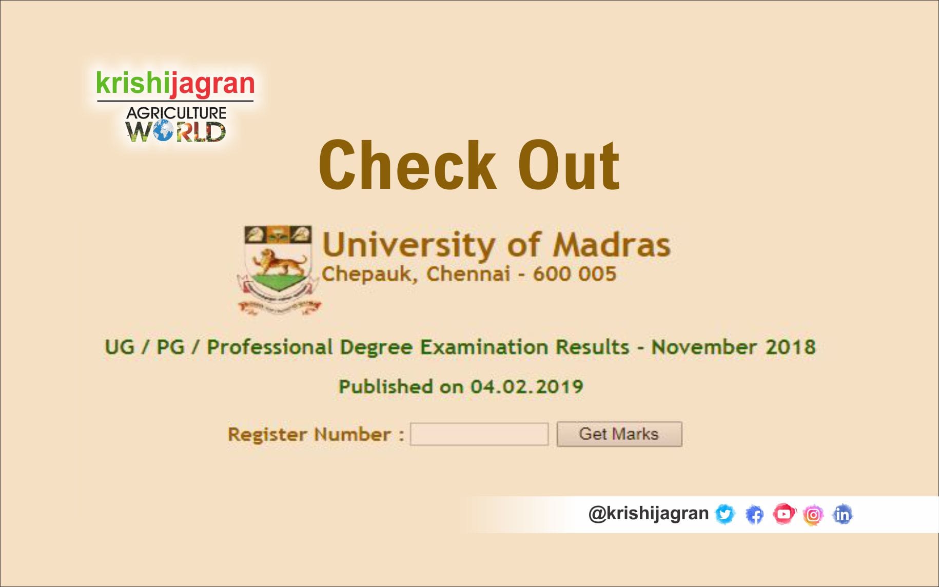 HURRY! Direct Link to Check Madras University Result 2019