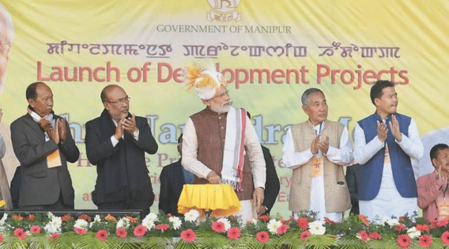 PM Lays Foundation Stone of Many Developmental Projects in Manipur