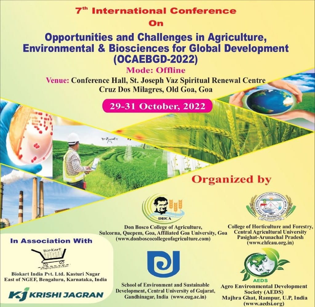 7th International Conference on Agriculture, Environment & Bioscience ...