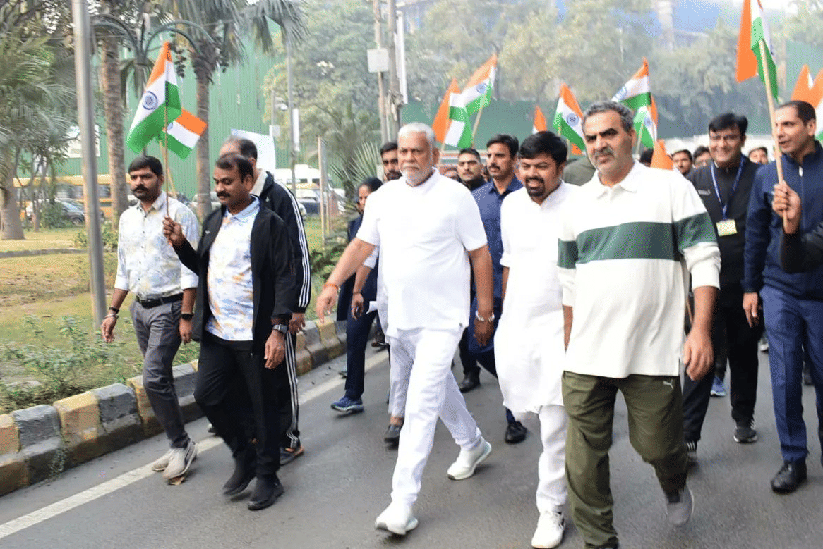 Parshottam Rupala Flags Off and Leads 'Run for Unity' from Krishi Bhawan