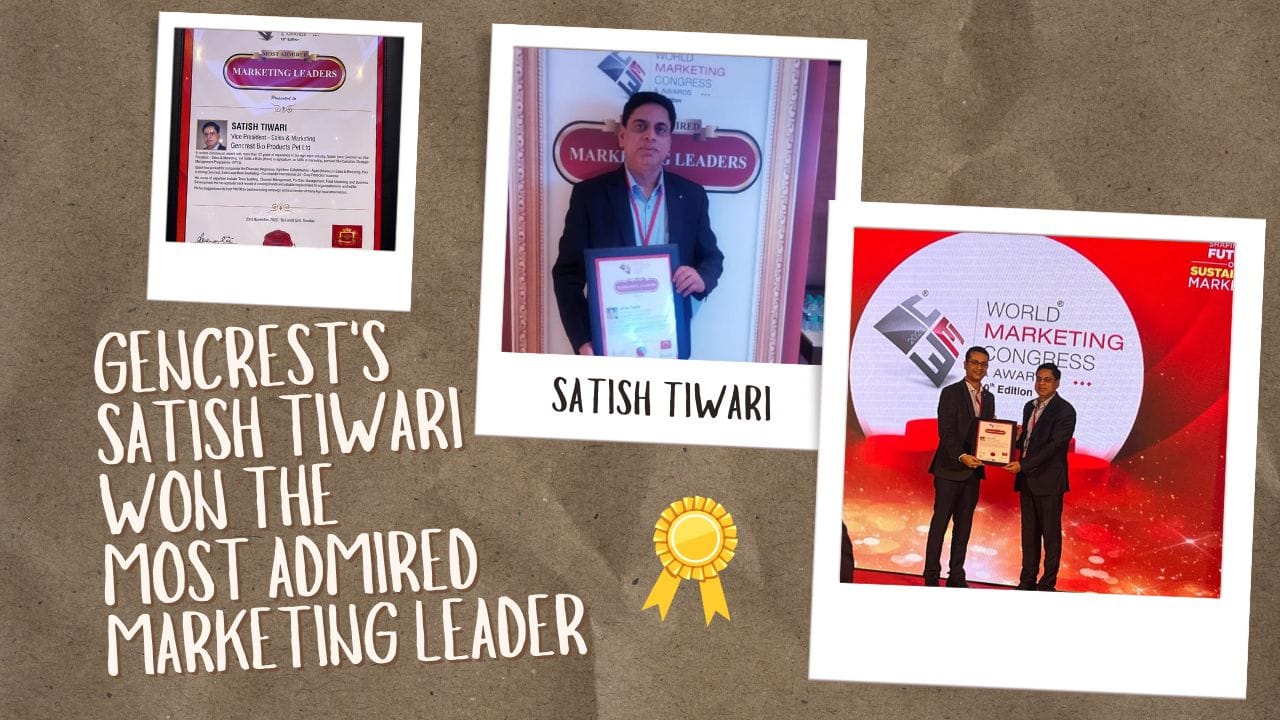 Gencrest's Satish Tiwari Won the Most Admired Marketing Leader in ...