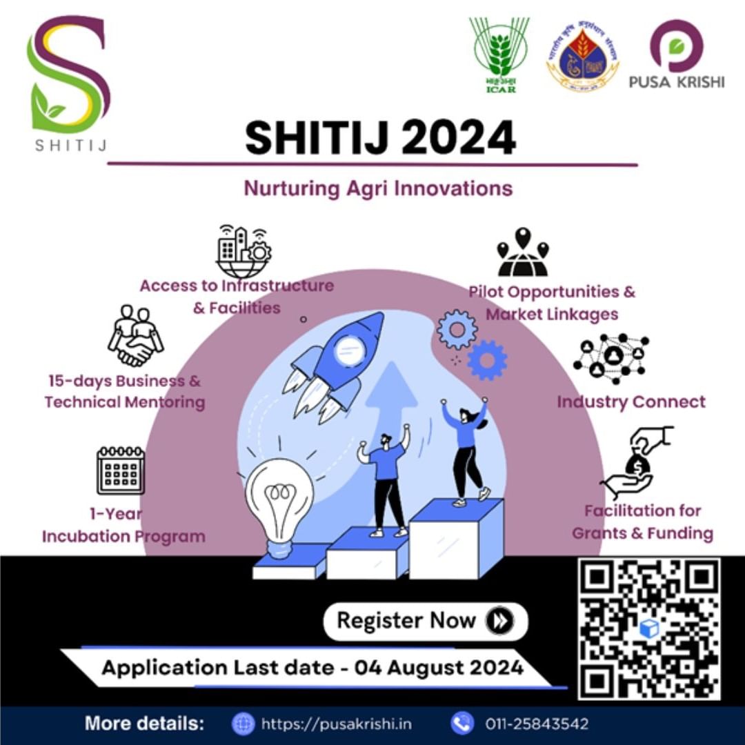 IARI, PUSA KRISHI Launches SHITIJ 2024! Register Now to Get Complete Incubation Support